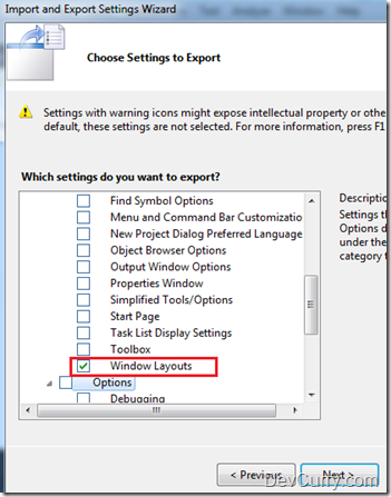 Share Visual Studio 2010 Layout Settings Between Machines